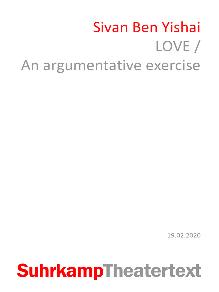 Ben Yishai, Sivan - LOVE An Argumentative Exercise (1) (1) (1) I | PDF
