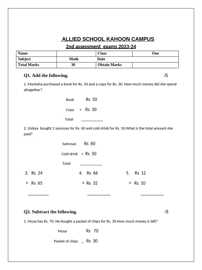 1 Class Pdf