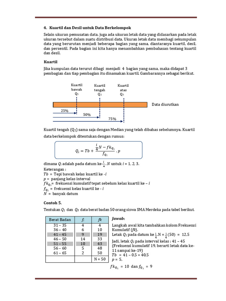 Materi - Kuartil Dan Desil | PDF