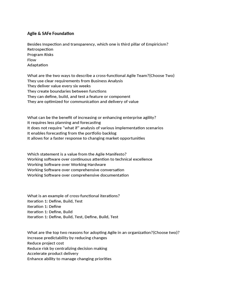 SAFE Moc Questions | PDF