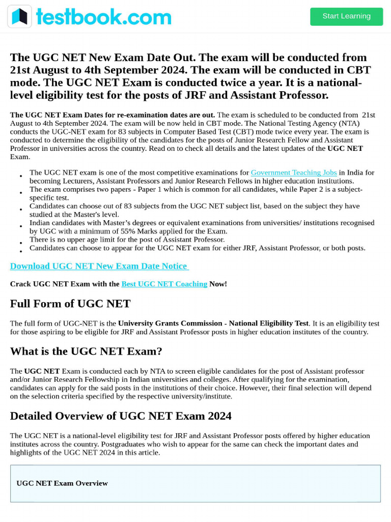 UGC NET 2024exam Info | PDF
