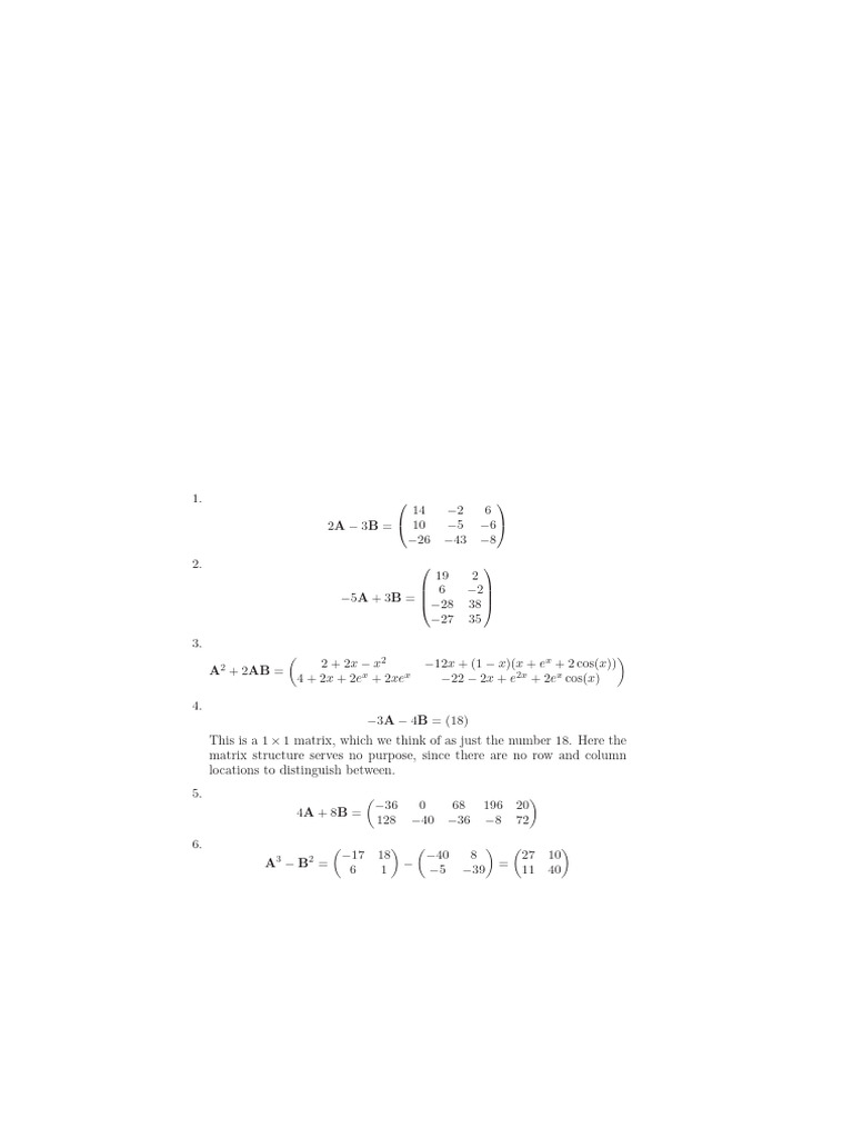 18_Matrices_SOLUTIONS | PDF