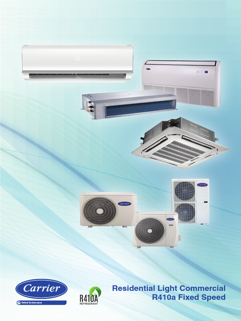 Carrier - R410a Fixed Speed ACSU Catalogue | PDF