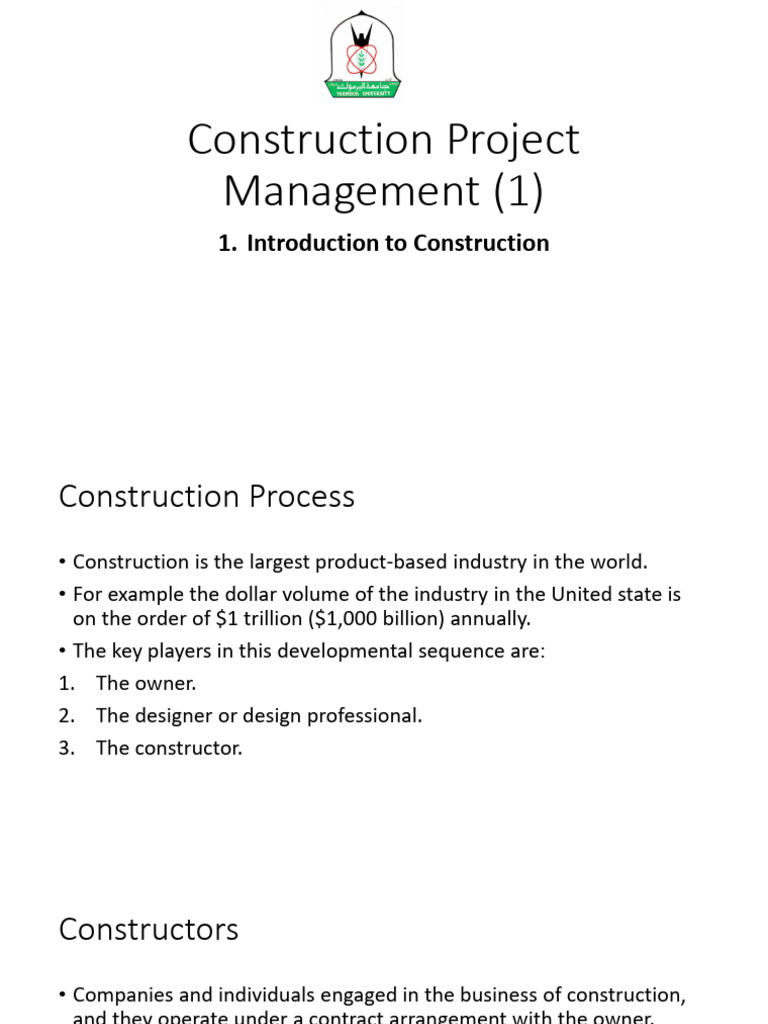 1. Introduction to Construction (Part 1) (1) | PDF