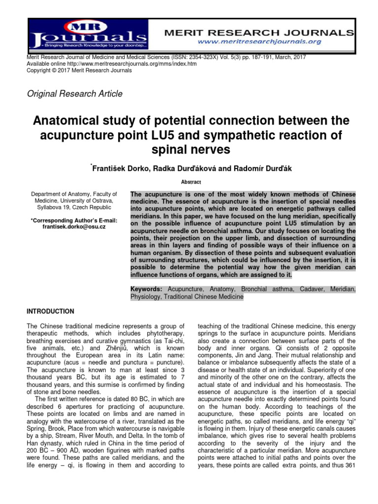 Lu Lung Channels | PDF | Acupuncture | Science & Mathematics