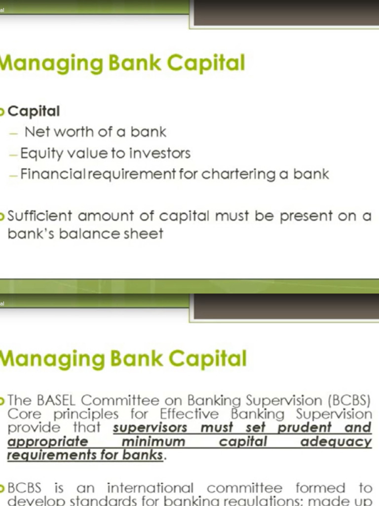 Managing Bank Capitak | PDF