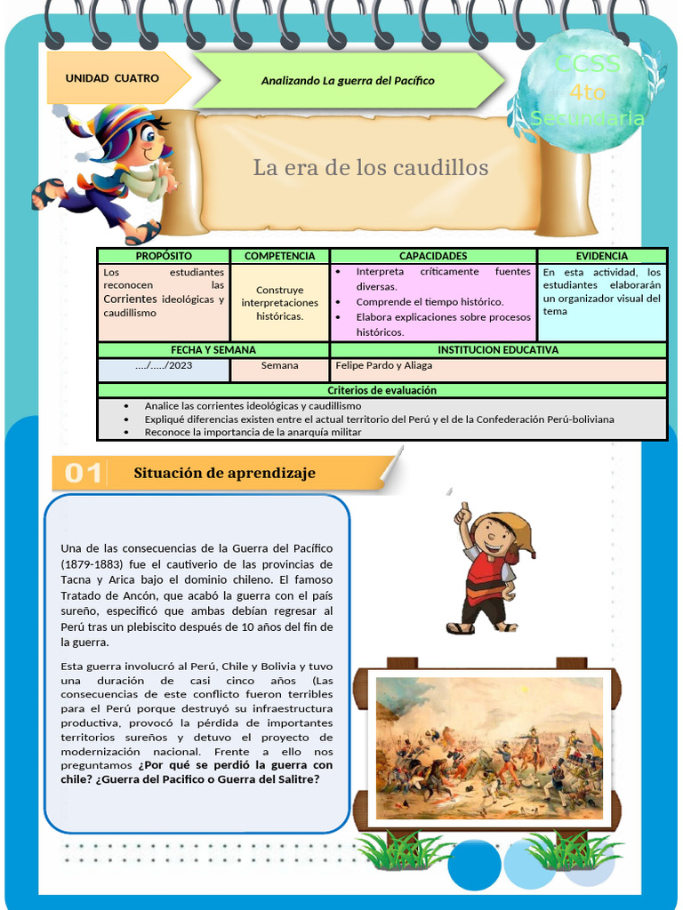 Ficha de Actividad CCSS 4°-Semana 1 | PDF