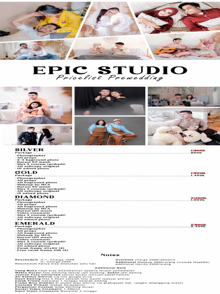 Prewedding Pricelist | PDF