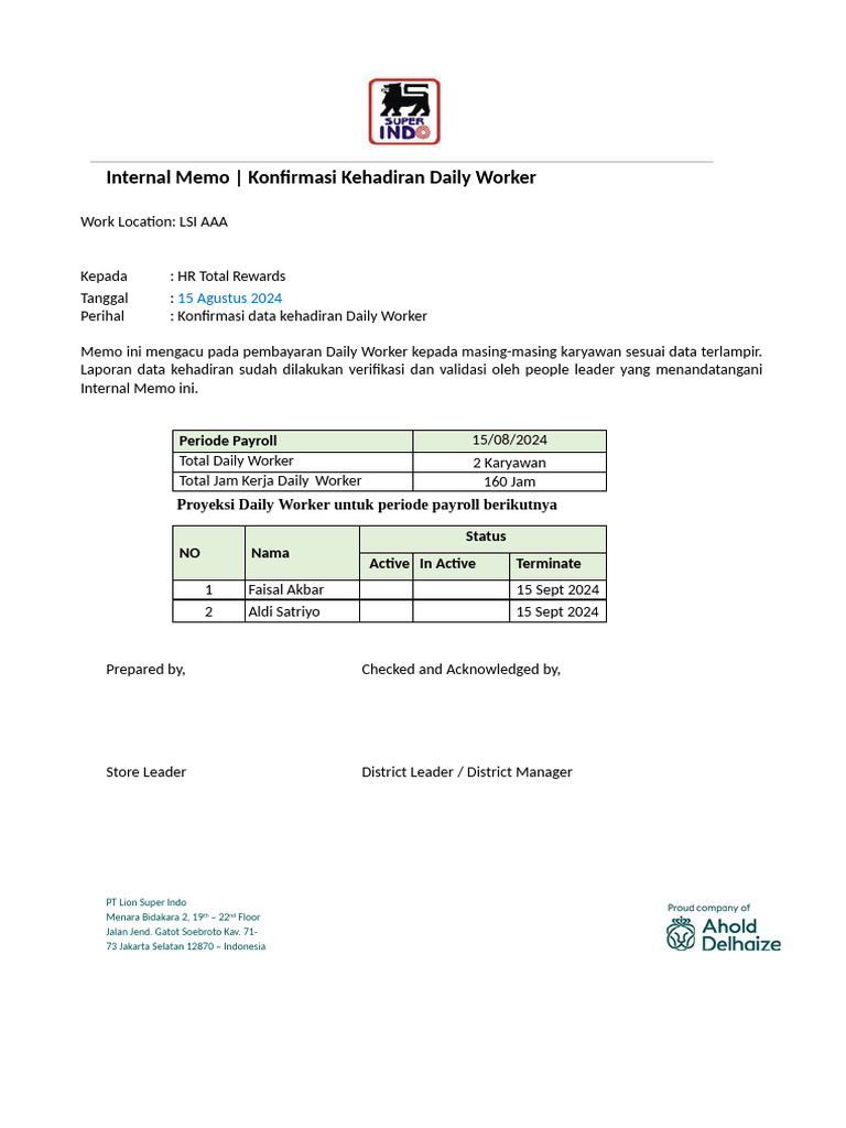 Internal Memo | PDF