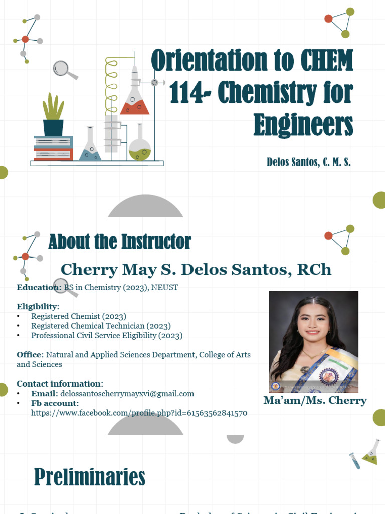 0 - Orientation and Lab Safety Rules (Chem 114) | PDF