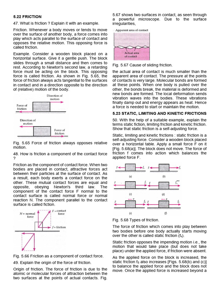 Friction Theory PDF | PDF