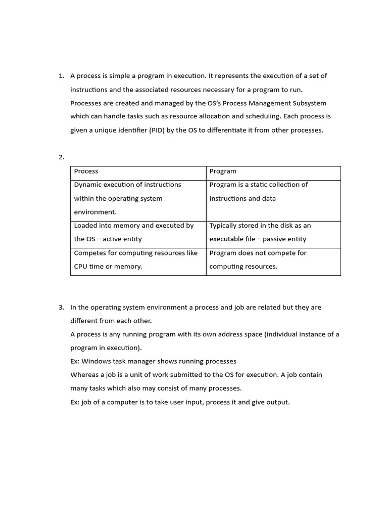 Operating Systems Assignment | PDF