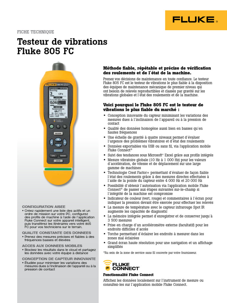 Fluke 805FC Data-Sheet FR | PDF