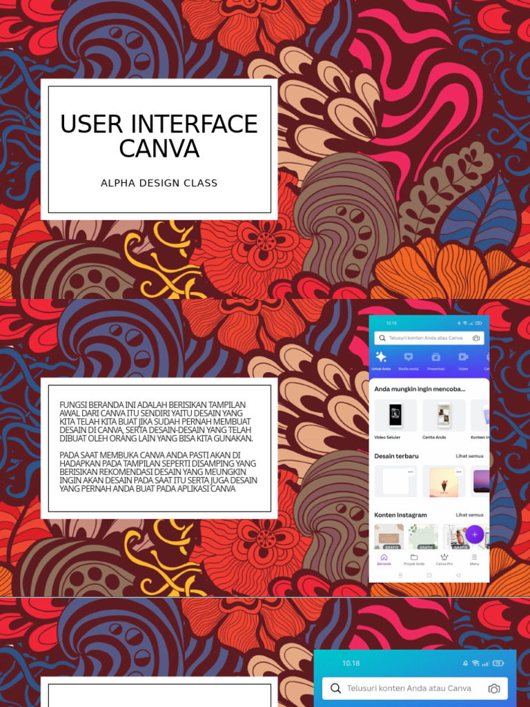 User Interface Canva | PDF