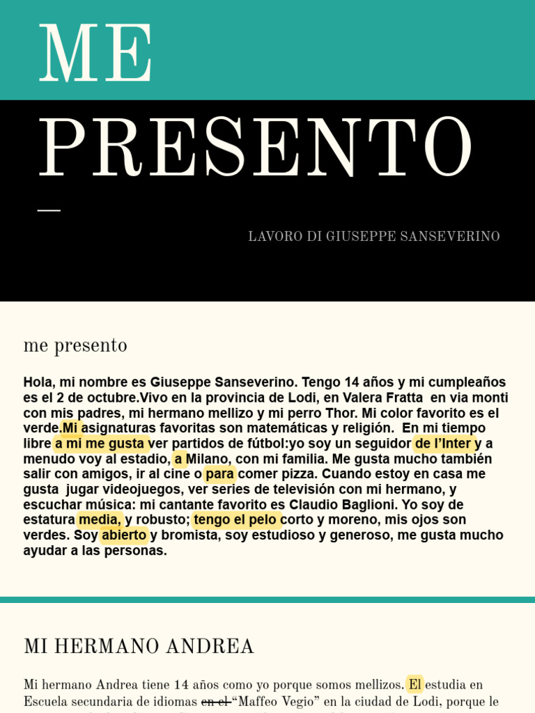 Me Presento | PDF