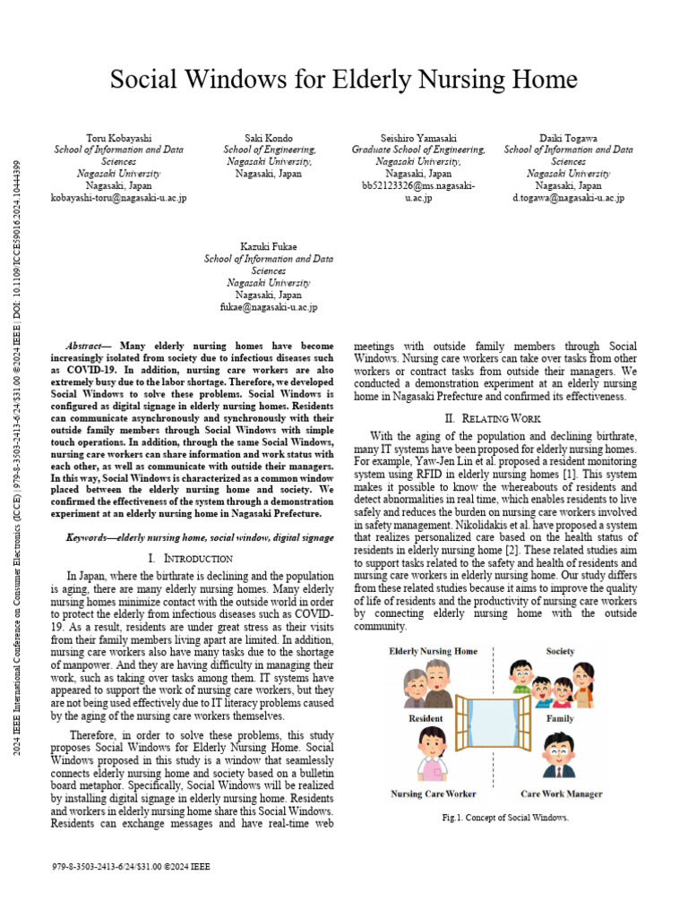Social Windows For Elderly Nursing Home | PDF