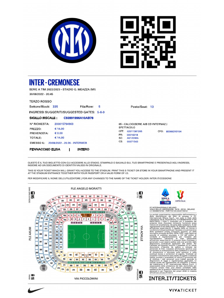 Biglietti Inter | PDF