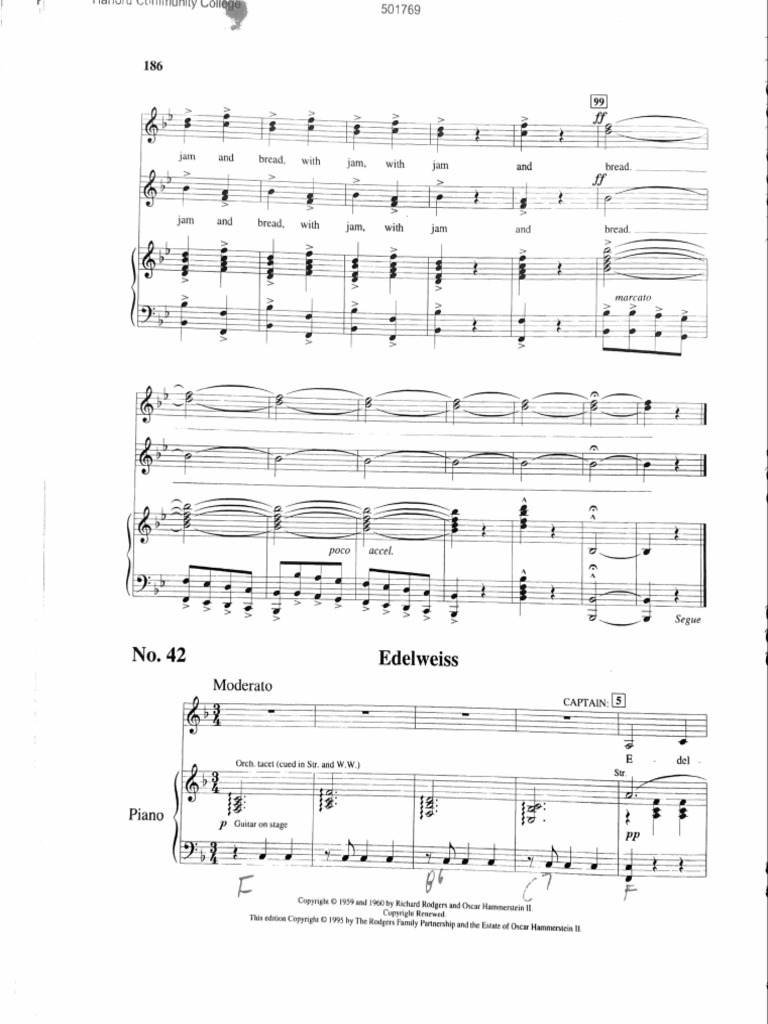 Edelweiss Piano Conductor Score | PDF