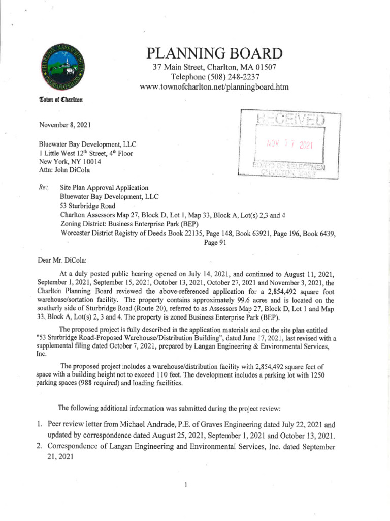 53 Sturbridge Road - Site Plan Approval | PDF