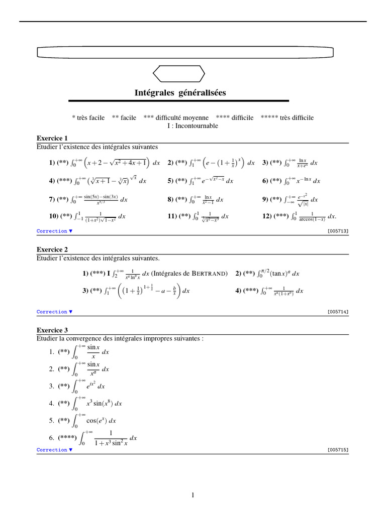 TD28 - Intégrale Impropre-MPSI-2022-2023 | PDF