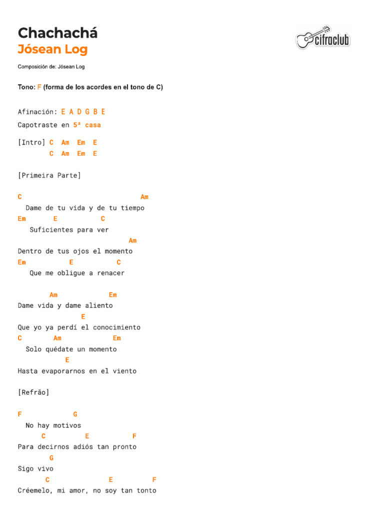 Chachachá - Jósean Log | PDF