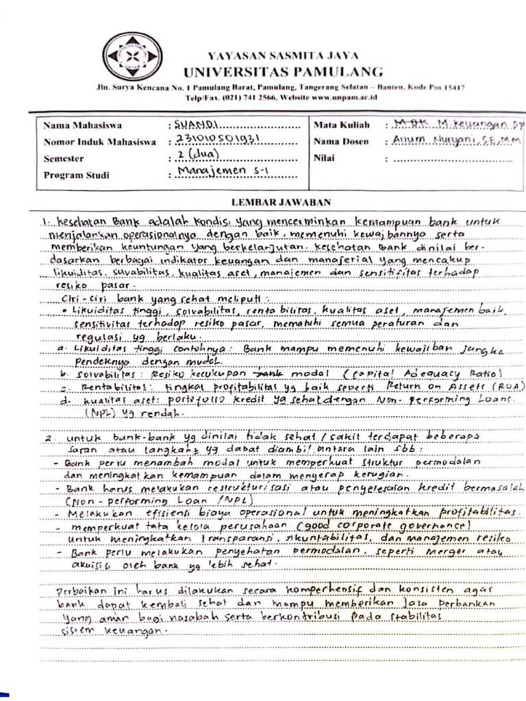 Suandi - MKDP - 231010501931 | PDF