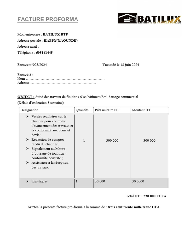 Facture Proforma | PDF