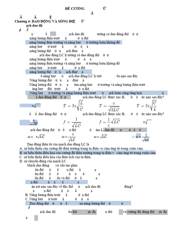 De-cuong-on-tap-Vat-li-12-Giua-HK2 - học sinh | PDF