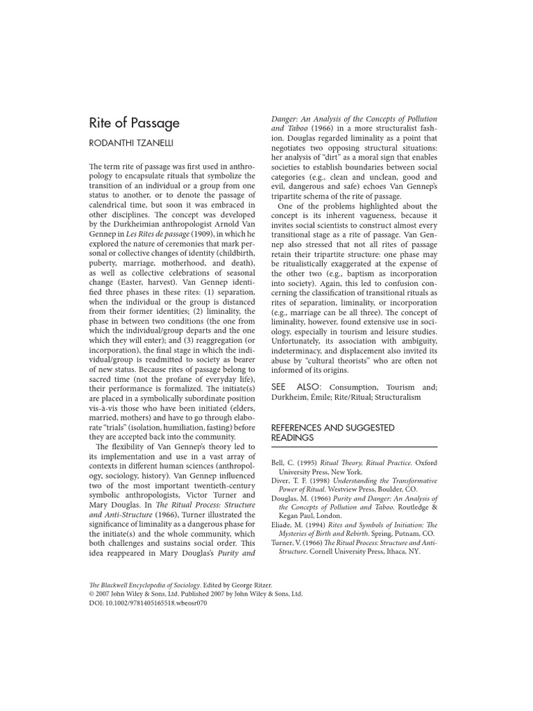 Rite of Passages | PDF