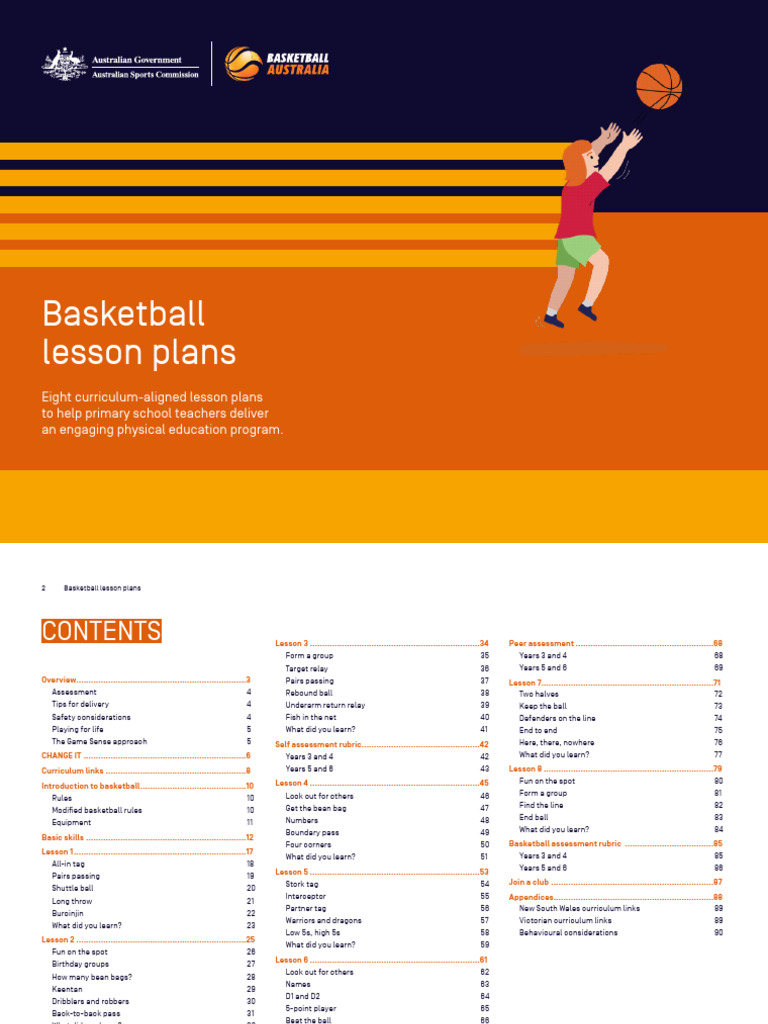 3236 SPORT AUS Basketball Lesson Plan FA | PDF