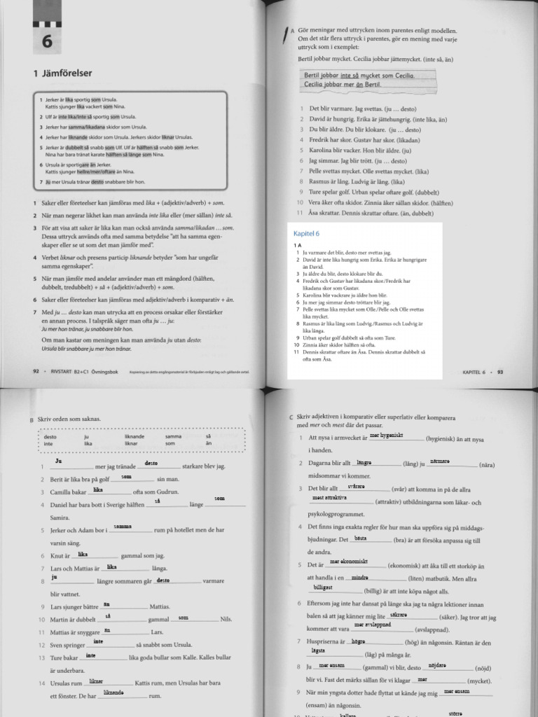 Rivstart B2 C1 ÖB 9 | PDF