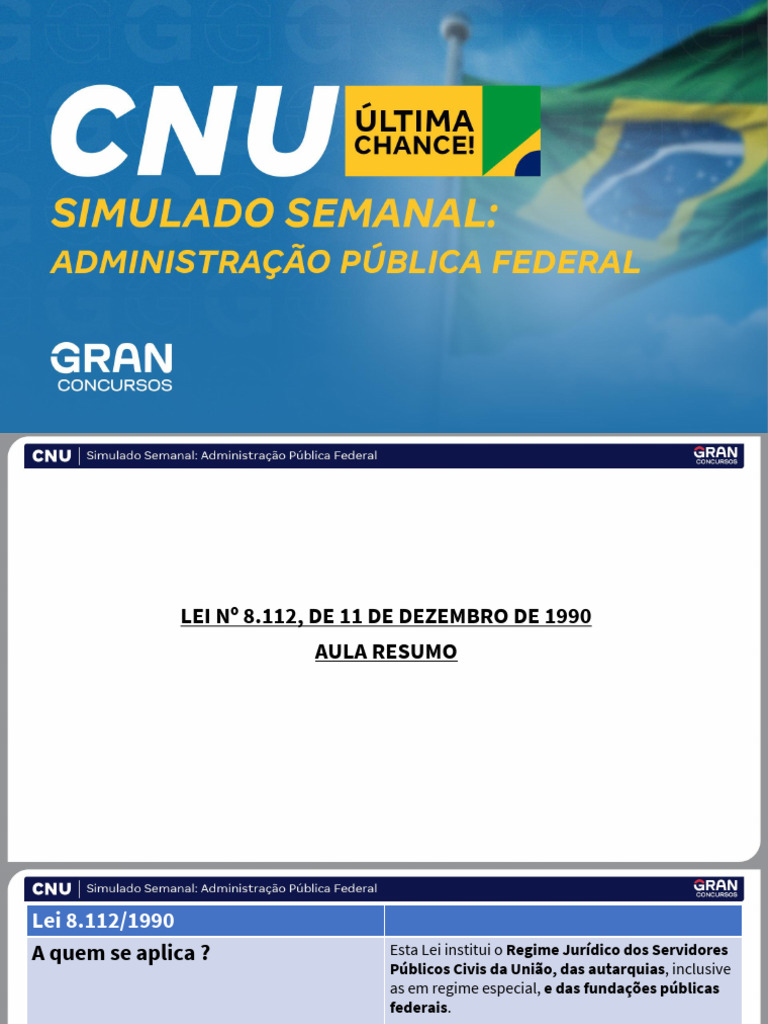 CNU Simulado Semanal Administracao Publica Federal Gustavo Brigido | PDF
