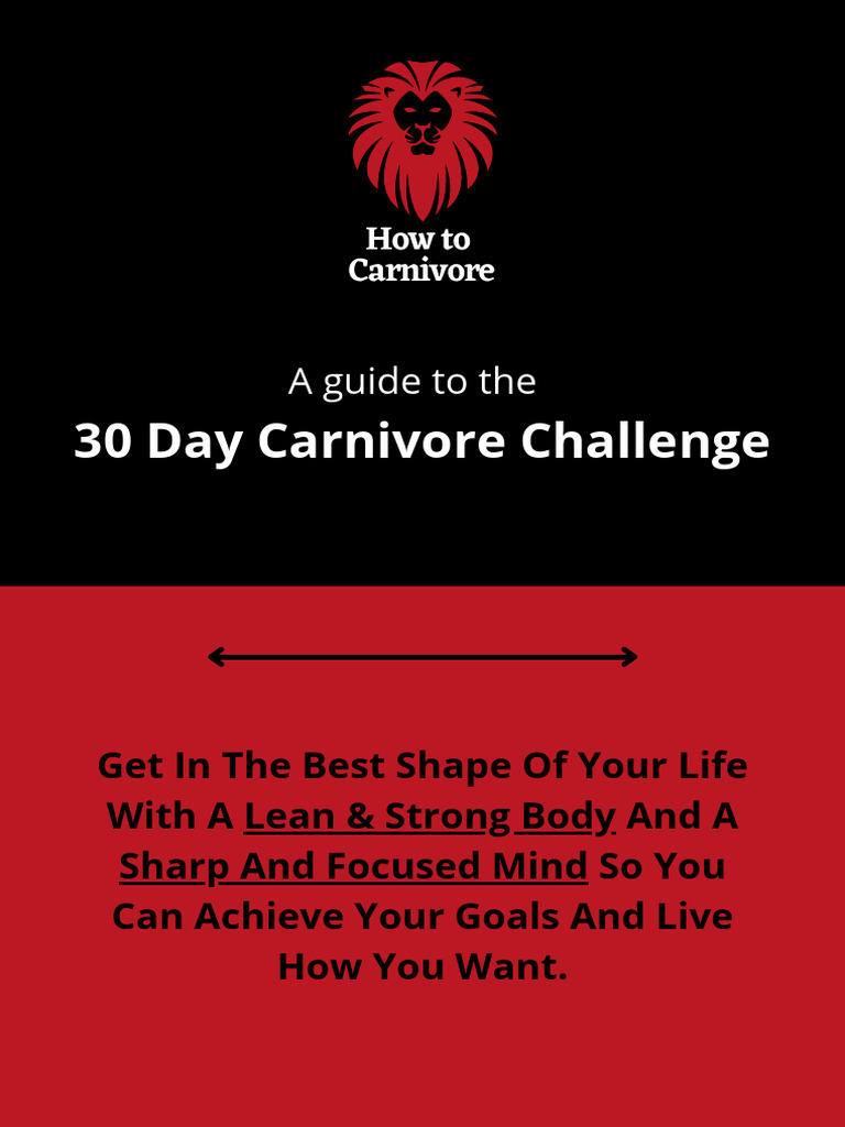 A Guide To The 30 Day Carnivore Challenge | PDF