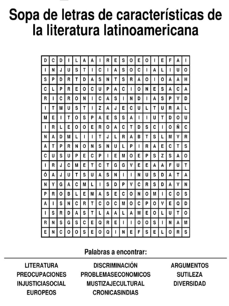 Sopa de Letras | PDF