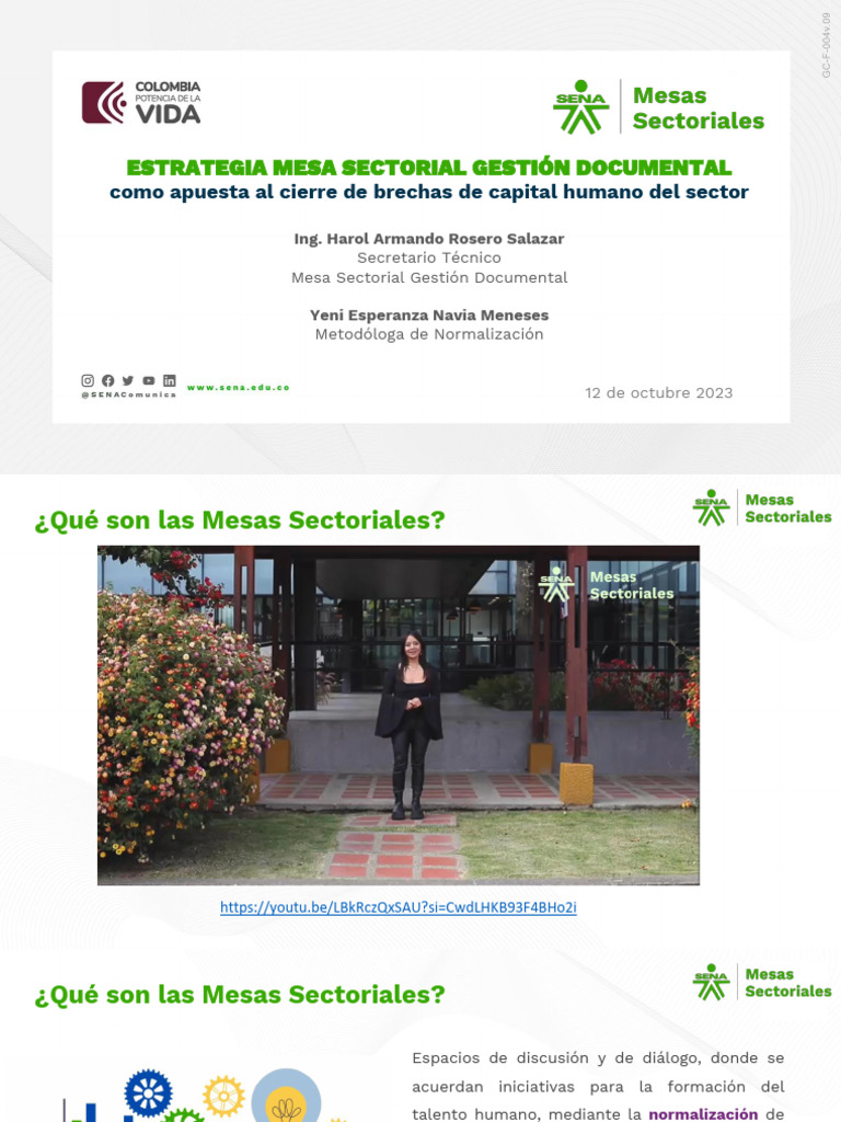 Conferencia 3 Estrategia de La Mesa Sectorial de Gestión Documental Como Apuesta Al Cierre de ...