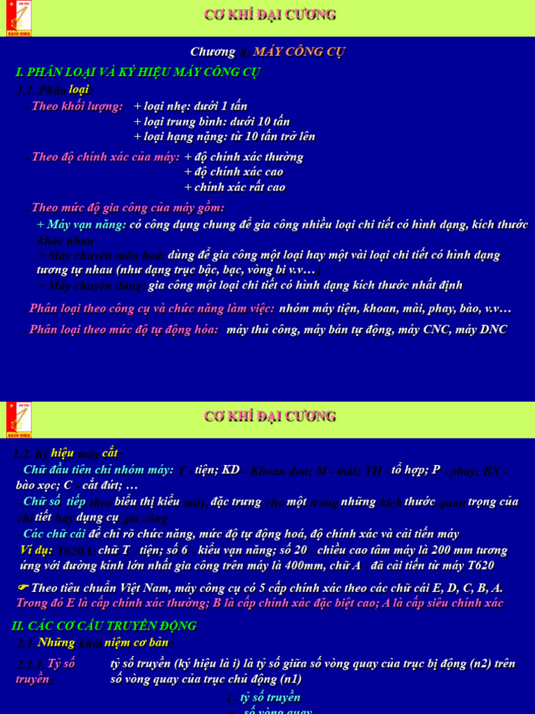 Co-Khi-Dai-Cuong - Ckdc8-May-Cong-Cu - (Cuuduongthancong - Com) | PDF