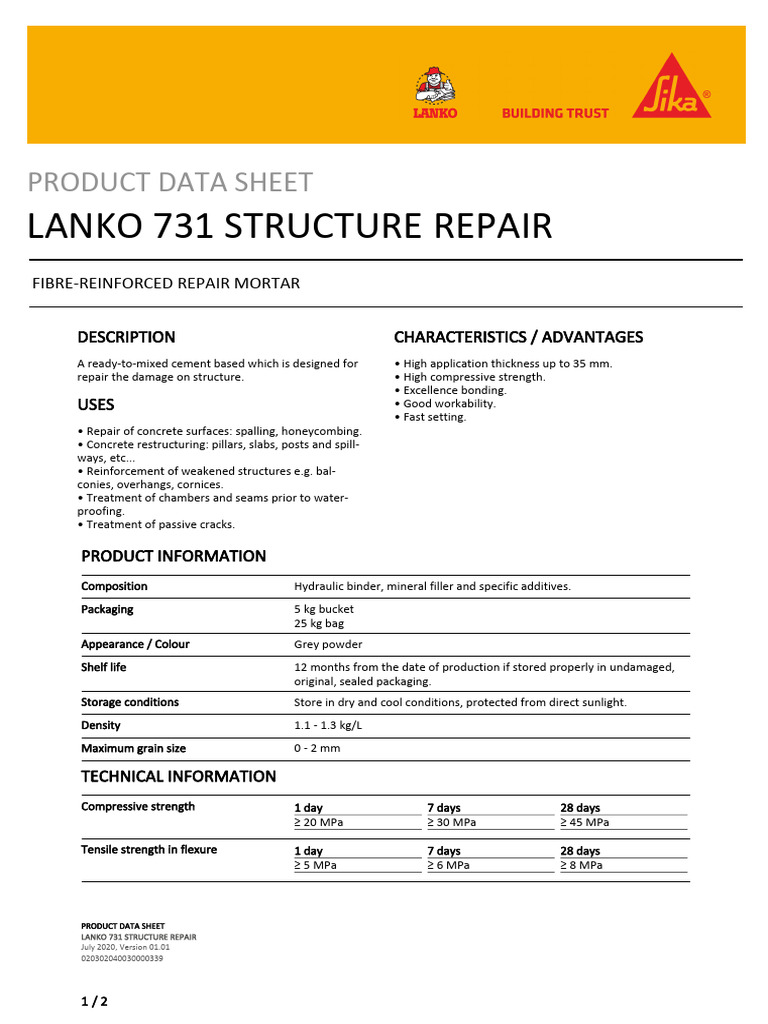 Lanko 731 Structurerepair | PDF