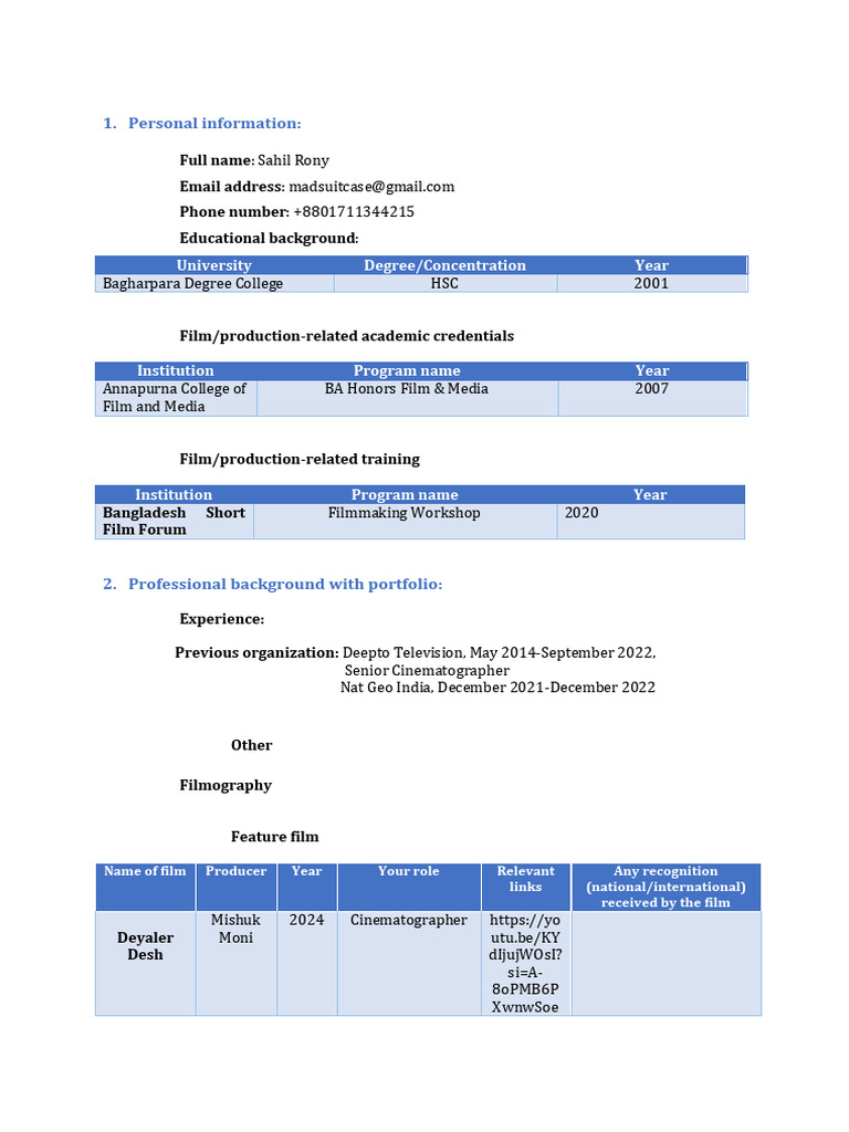 Sahil Rony - PostPro TalentLab 2024 | PDF
