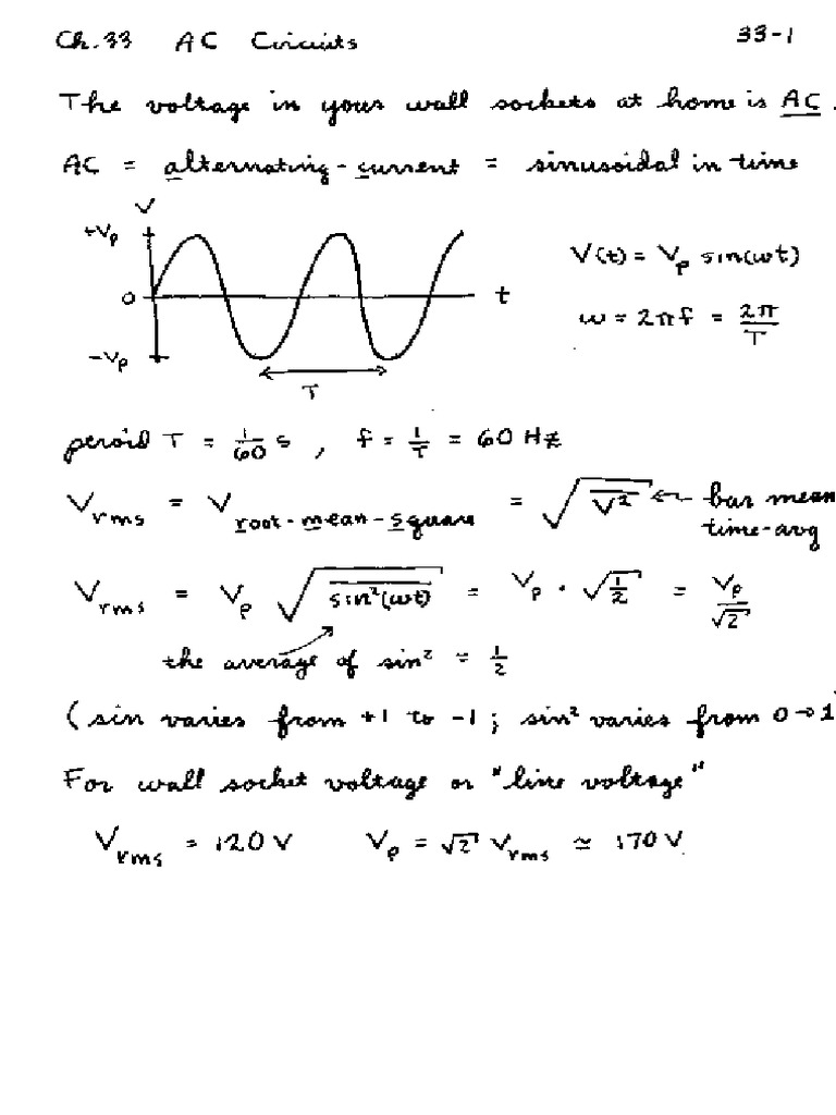 Knight, Ch.33 - 35 AC Circuits - Transformers | PDF