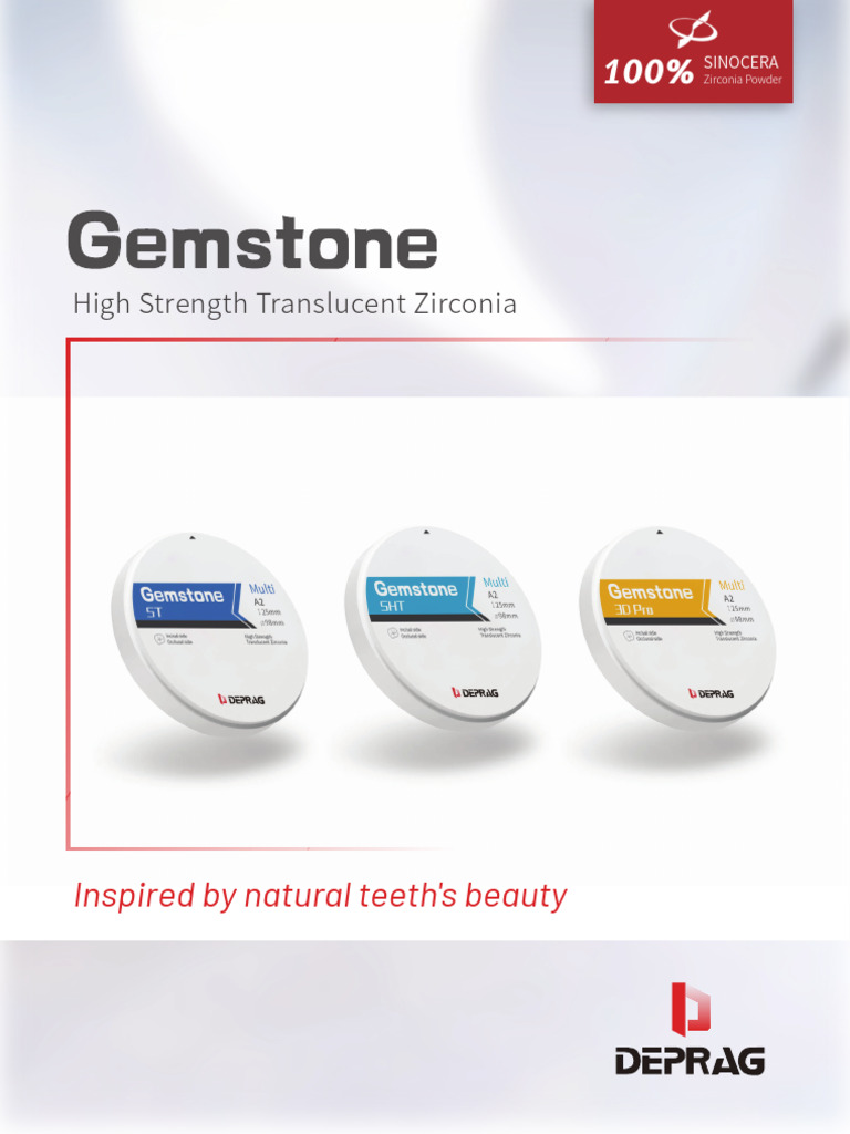 Brochure for Gemstone Zirconia Disc | PDF