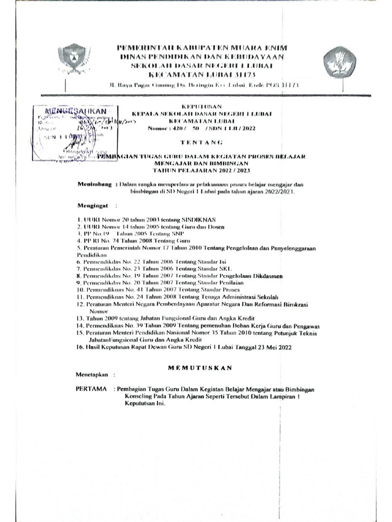 SK 2022 Ganjil | PDF