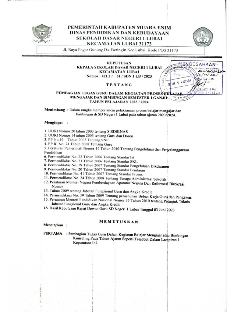 SK 2023 Ganjil | PDF