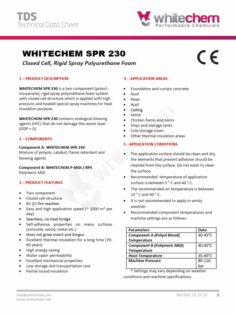 Whitechem Spr 230 - Tds-Eng | PDF