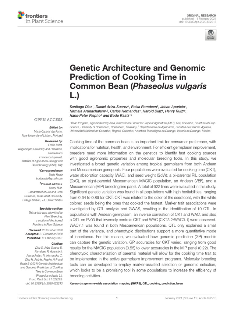 Genetic Architecture and Genomic | PDF