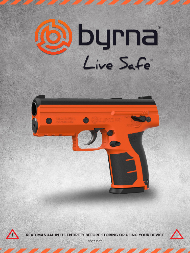 Byrna HD User Safety Manual | PDF | Trademark | Trigger (Firearms)