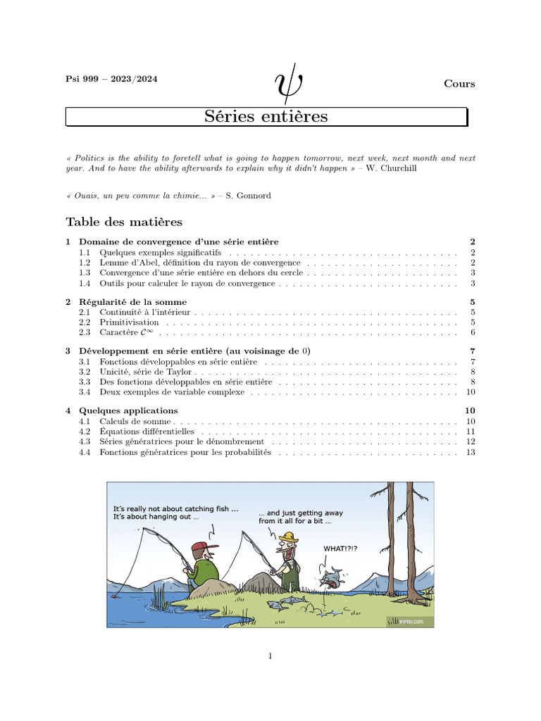 Cours Psi Series Entieres | PDF