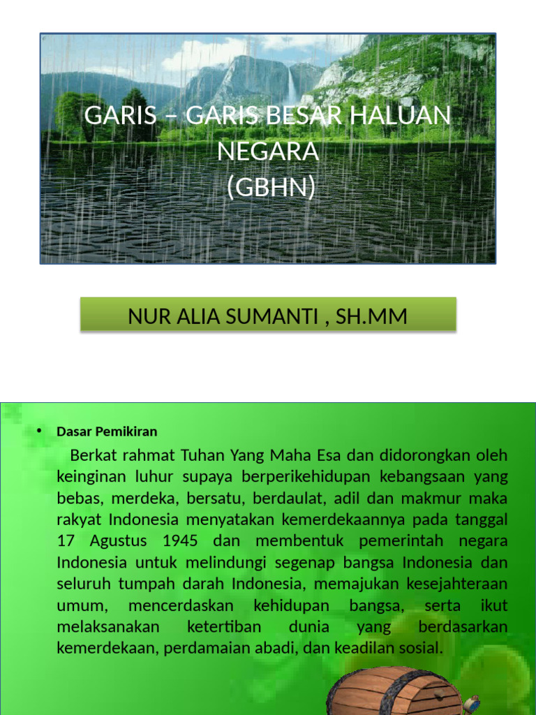 Garis - Garis Besar Haluan Negara | PDF