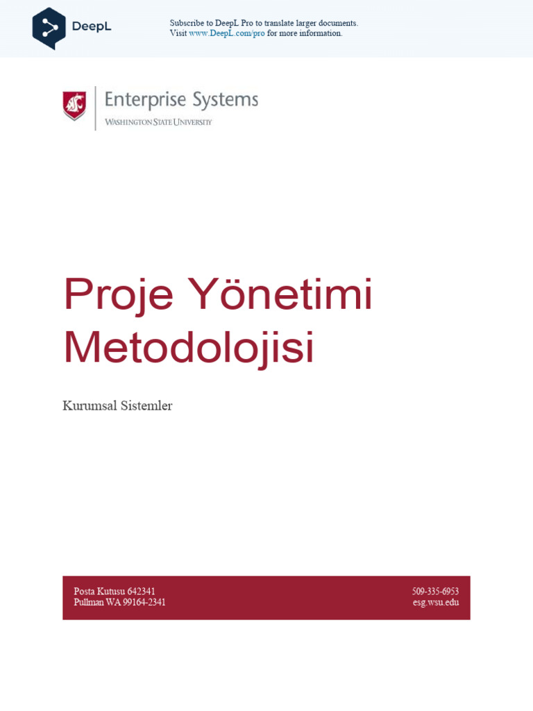 Project Management Methodolgy (Enterprise) TR | PDF