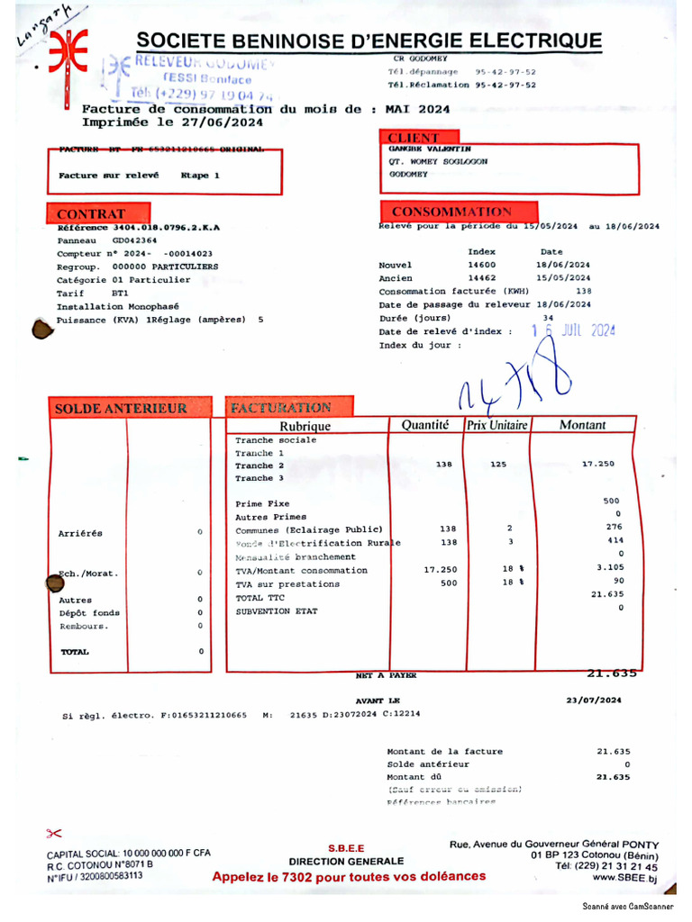 Facture D'électricité | PDF