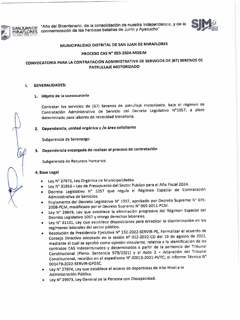 Proceso Cas 033-2024 | PDF